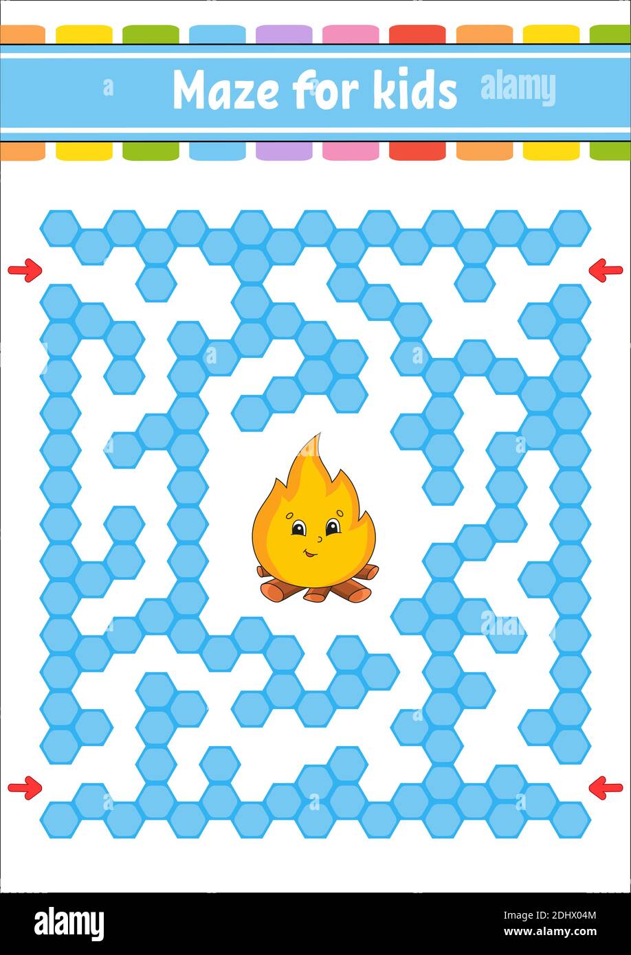 Rectangular color maze. Game for kids. Funny labyrinth. Education ...