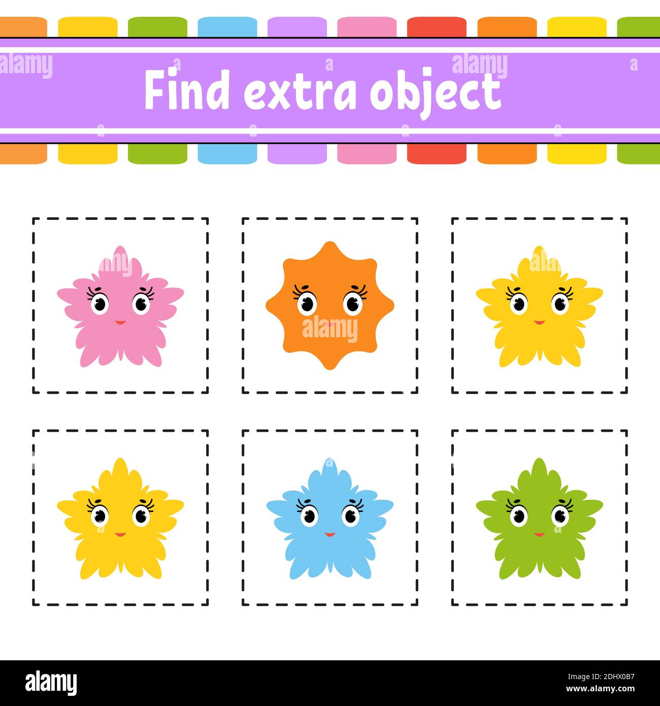 Find extra object. Educational activity worksheet for kids and toddlers ...