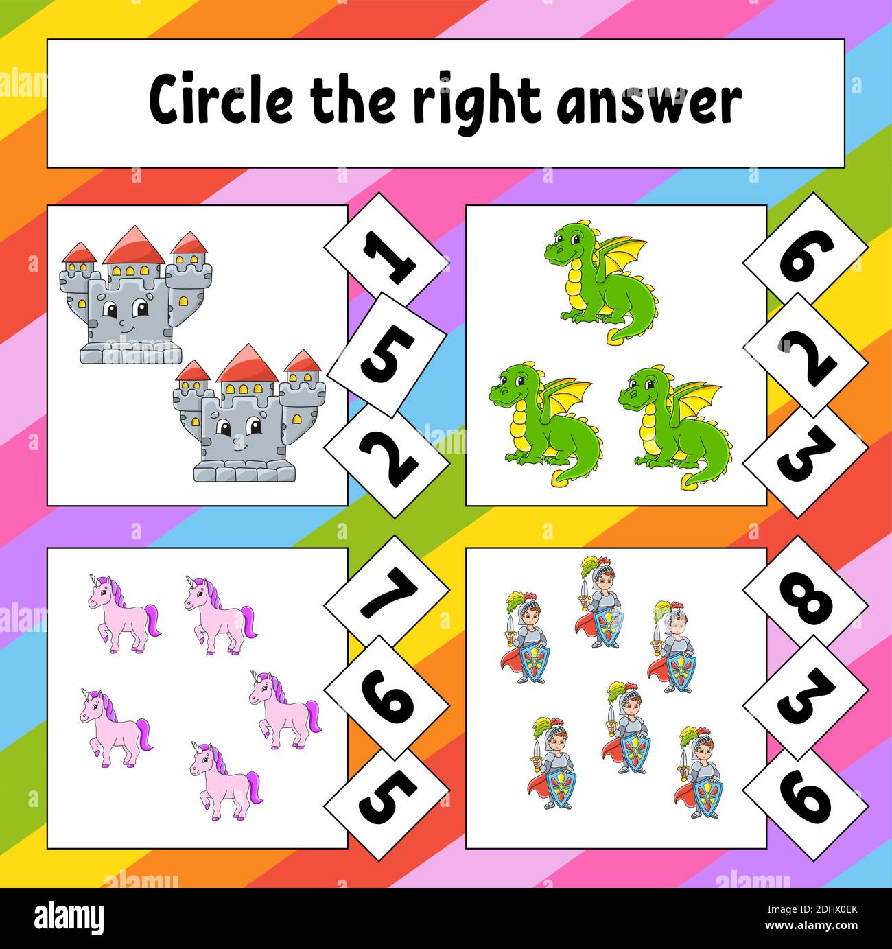 Circle the right answer. Education developing worksheet. Activity page ...