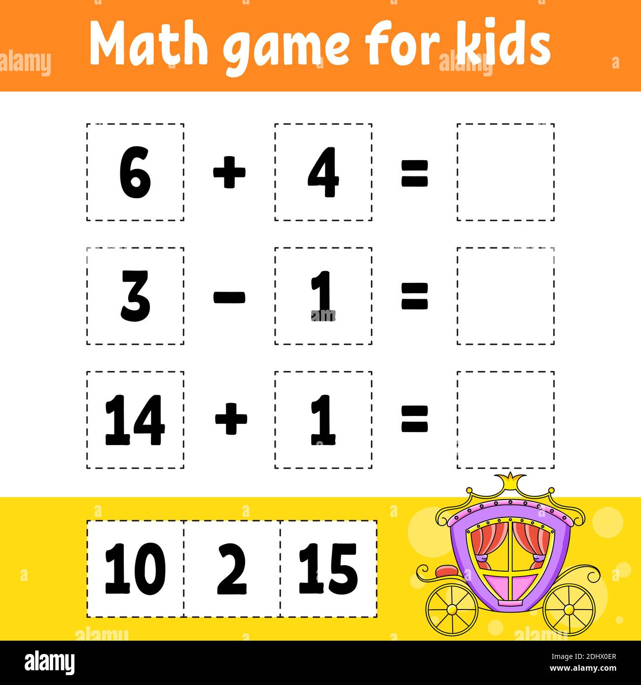 Math game for kids. Education developing worksheet. Activity page with ...
