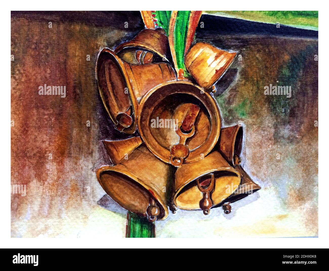 Indian watercolor art Cut Out Stock Images & Pictures - Alamy