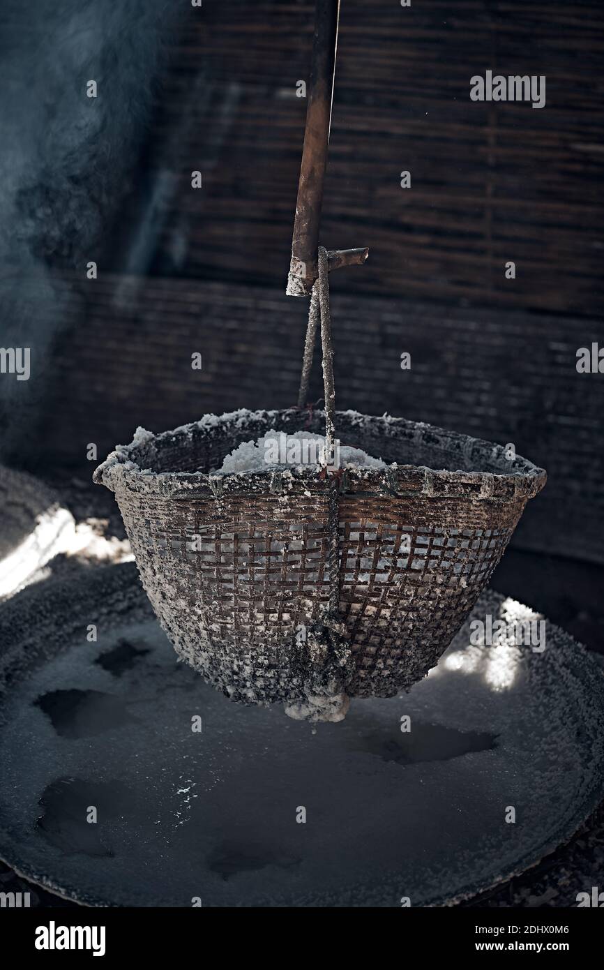 The ancient salt pond or rock salt pond, located in Nan province, is ...