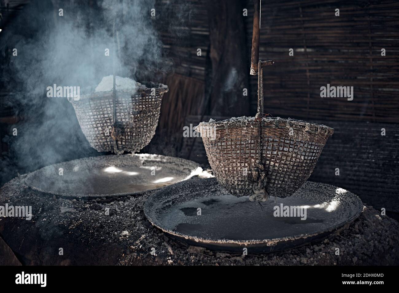 The ancient salt pond or rock salt pond, located in Nan province, is ...