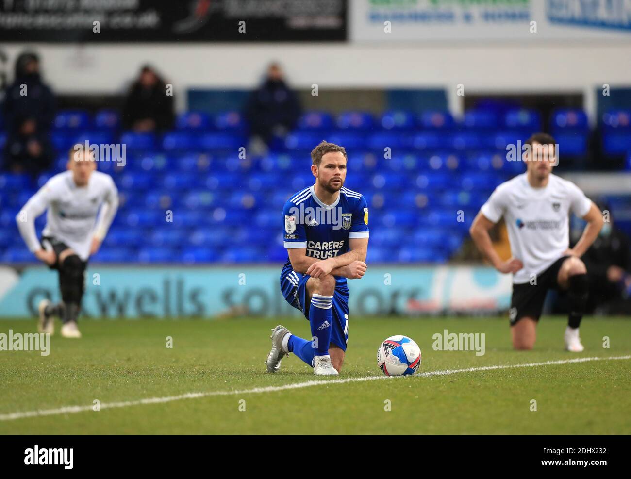 Ipswich Town's Alan Judge takes a knee in support of the Black Lives ...