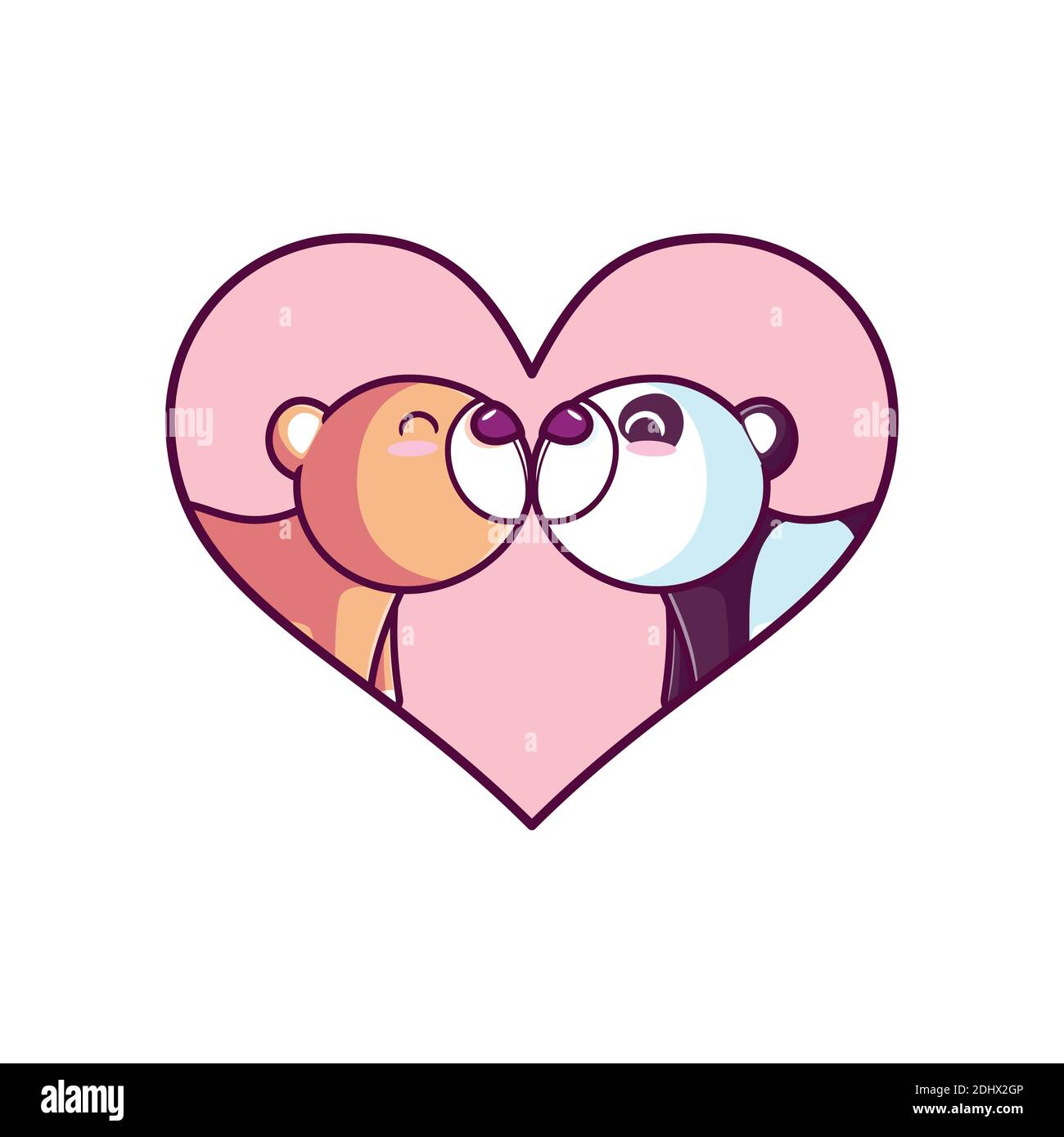 Cute cartoon lovely bear Cut Out Stock Images & Pictures - Alamy