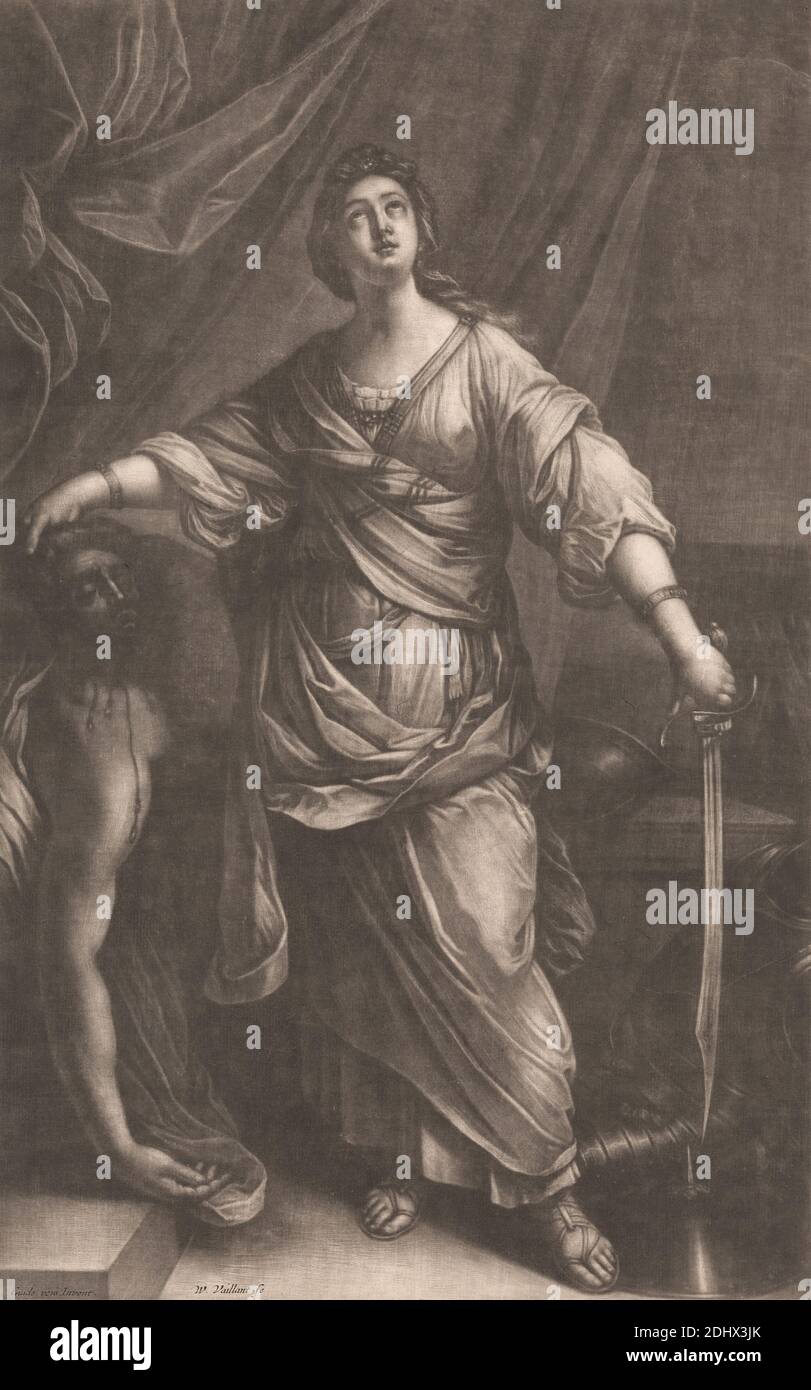 Judith with Head of Holofernes, Print made by Wallerant Vaillant, 1623 ...