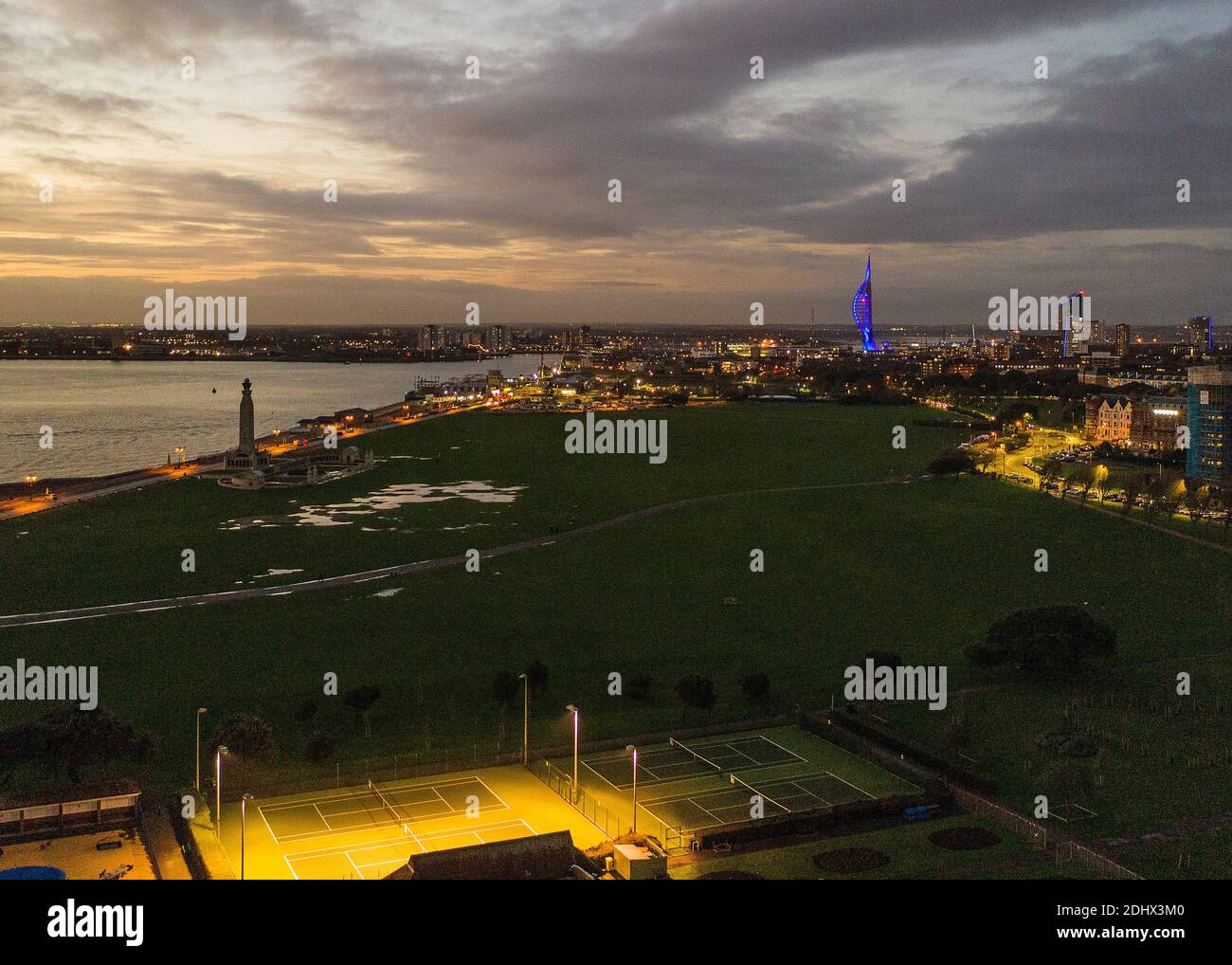 Southsea Common at Dusk Stock Photo - Alamy
