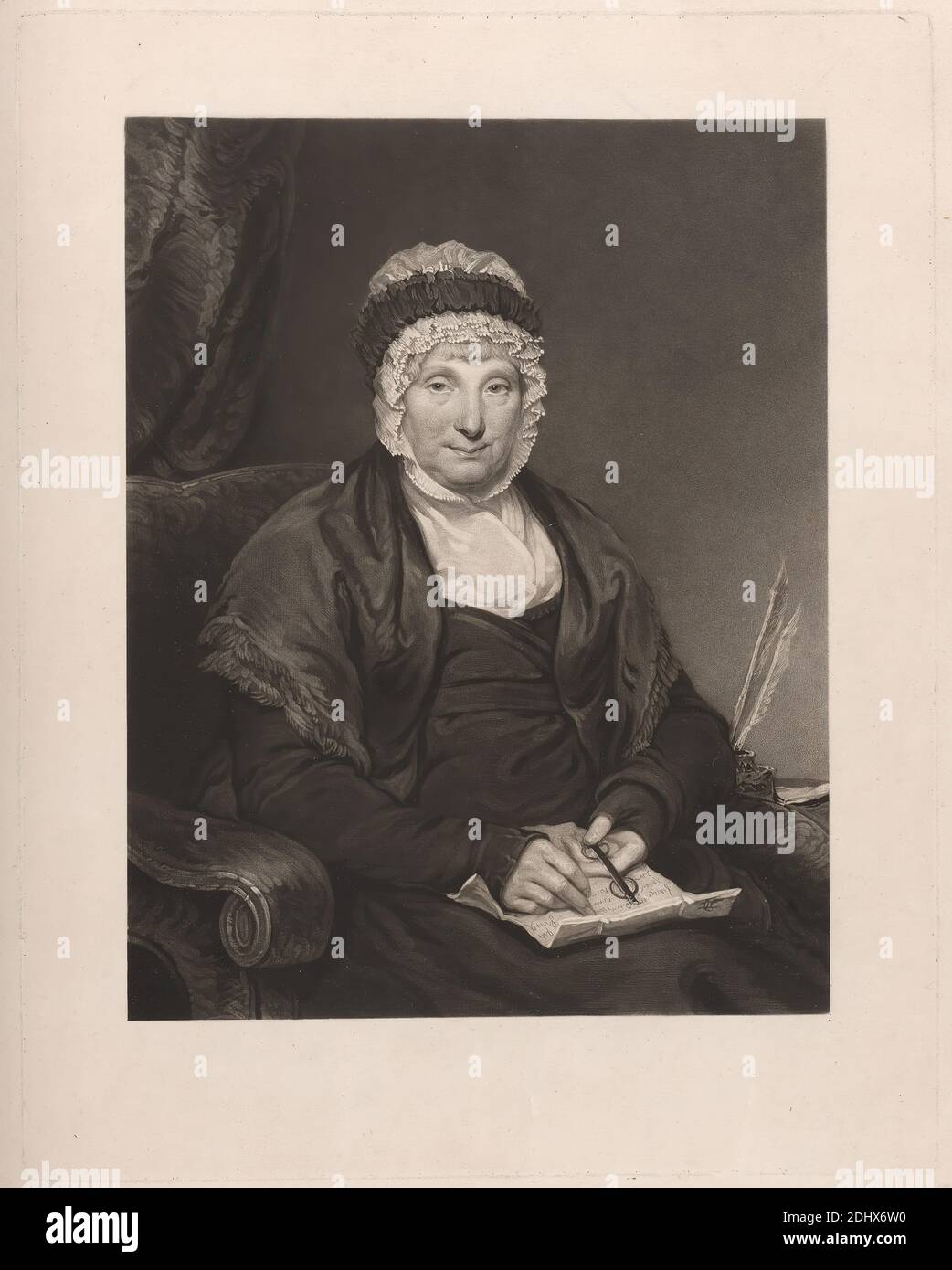 Mrs Hamilton, unknown artist, nineteenth century, undated, Mezzotint ...