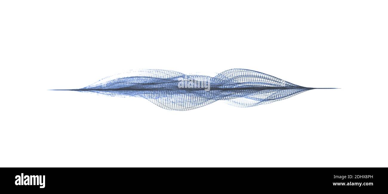 Modern Abstract Wireframe Grid Structure Virtual Background Audio Soundwaves Science Or Data
