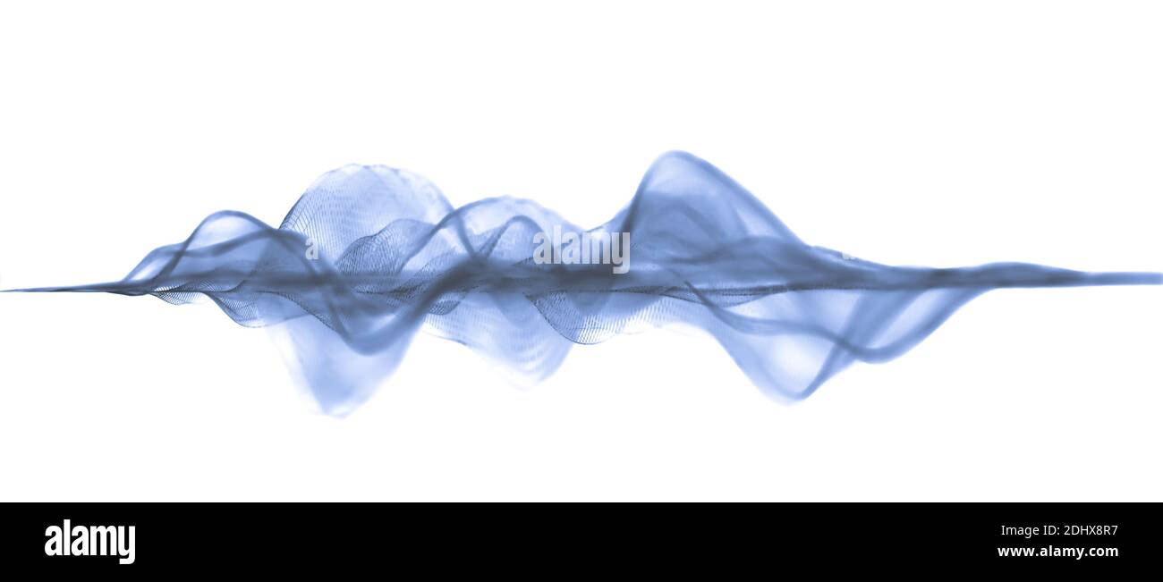 Modern Abstract Wireframe Grid Structure Virtual Background Audio Soundwaves Science Or Data