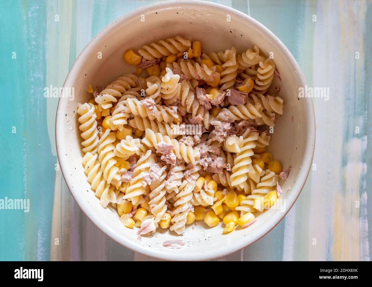 Tuna pasta salad sweetcorn hi-res stock photography and images - Alamy