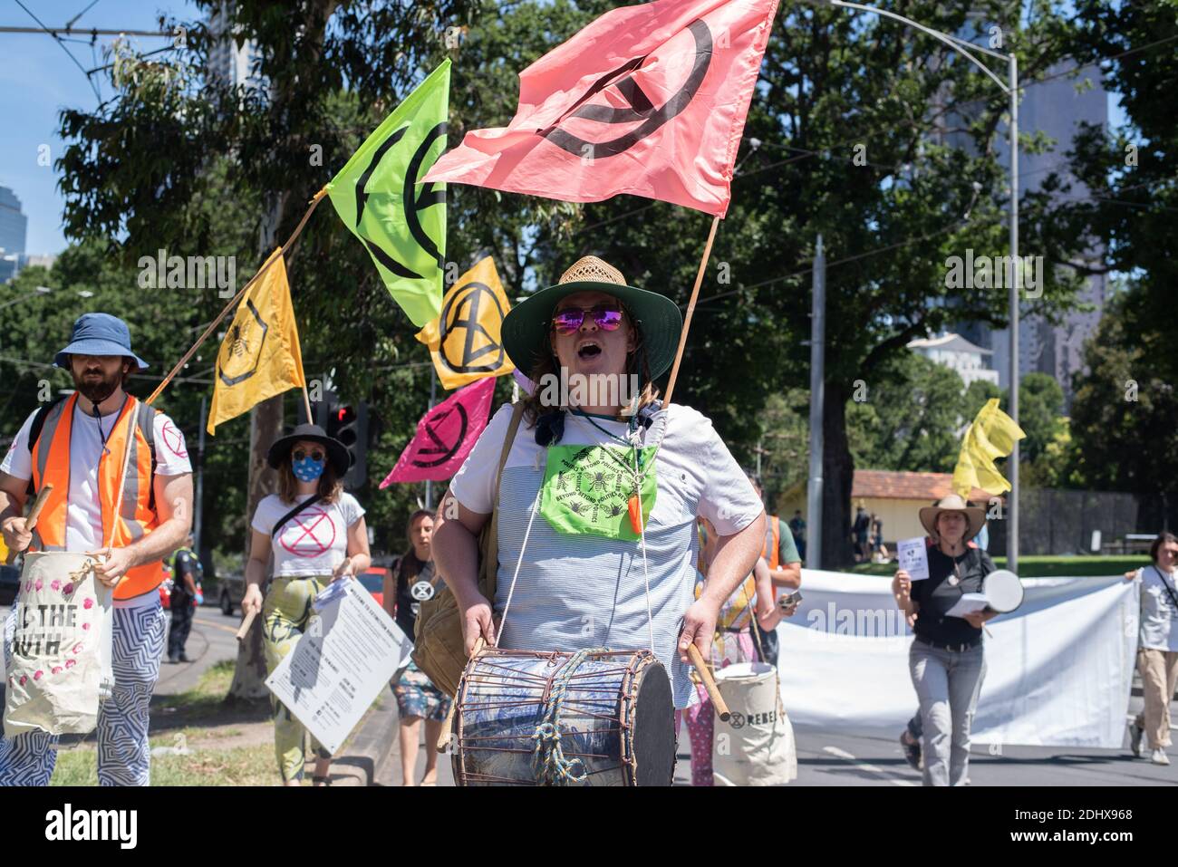Melbourne, Victoria. 12 December 2020. Extinction Rebellion Rally ...