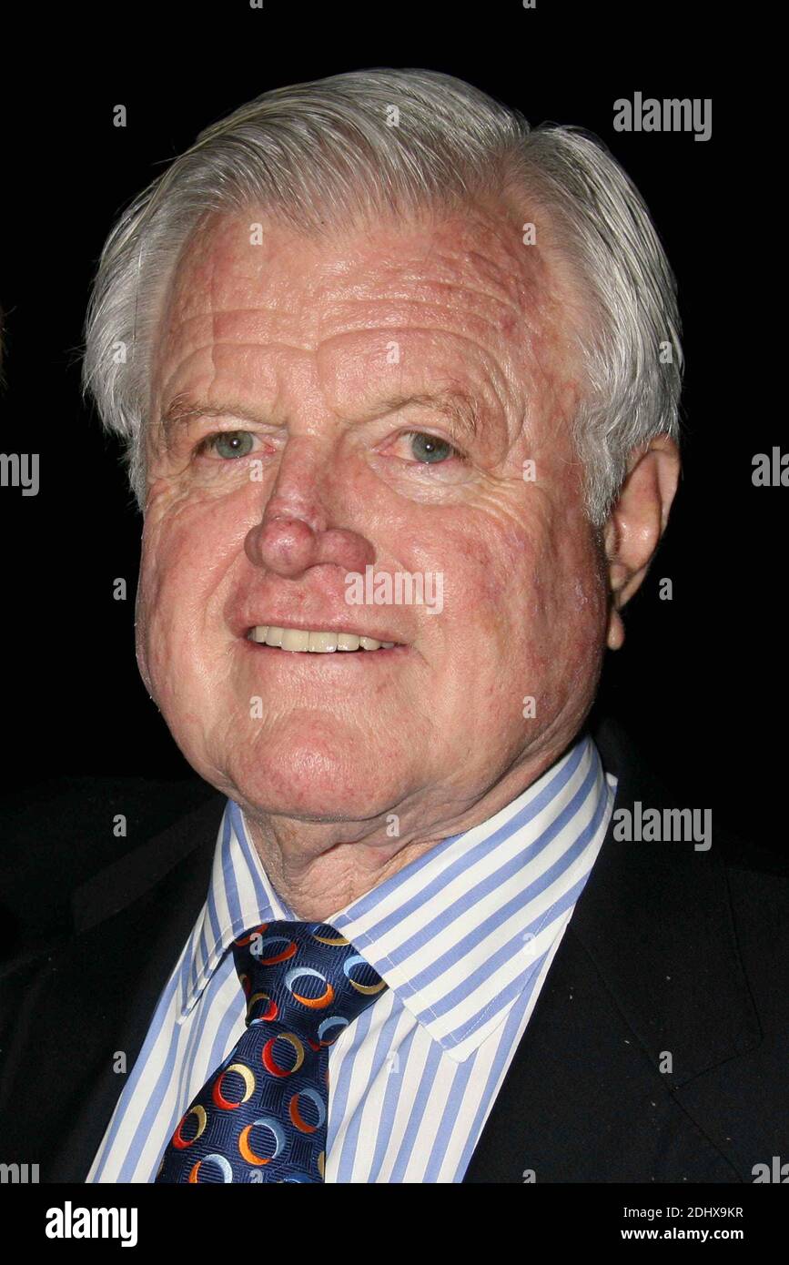 Senator Edward M. Kennedy visits backstage with the cast of the ...