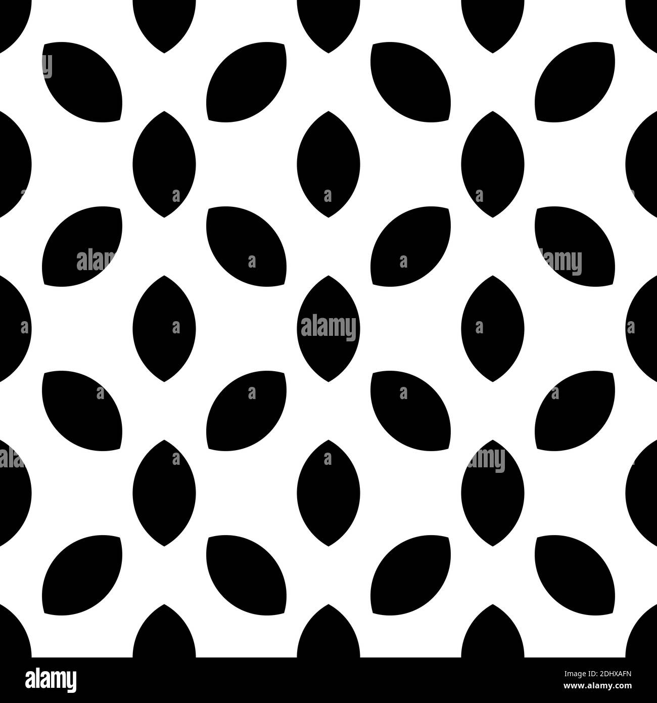 Abstract seamless pattern background. Mosaic of black geometric lentil ...