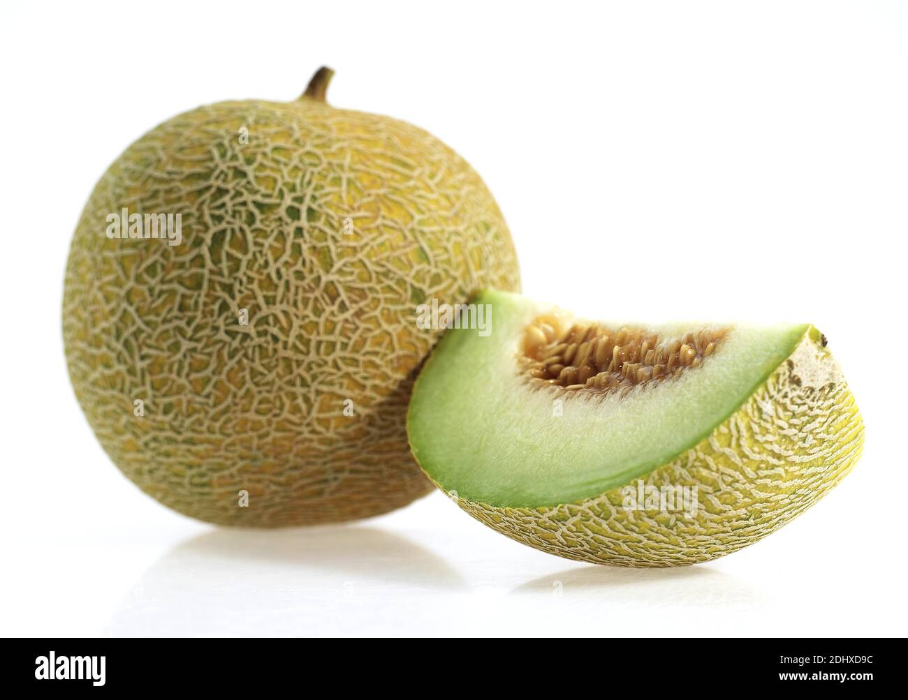 Italian Melon, cucumis melo, Fruits against White Background Stock ...