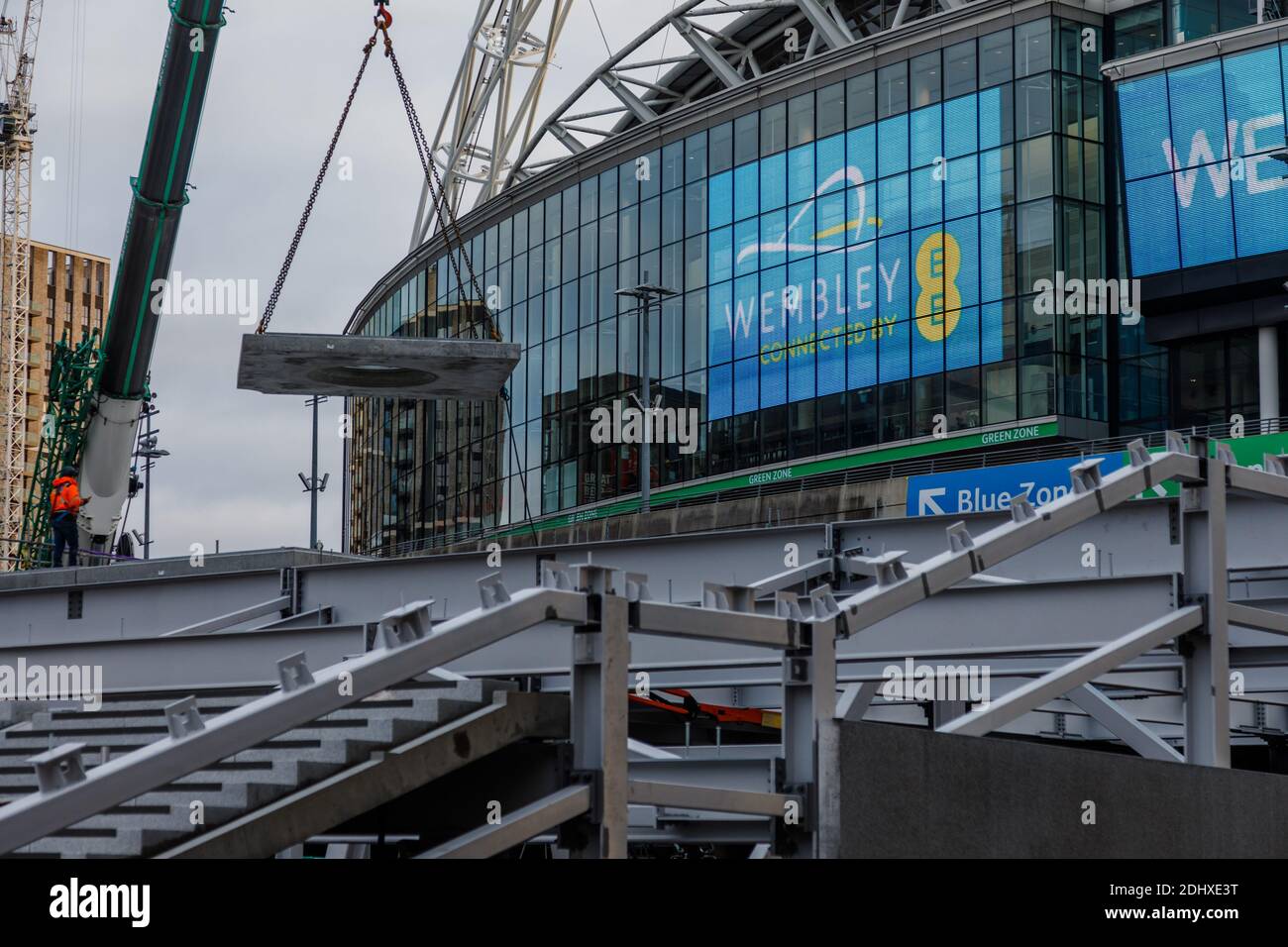 Wembley Stadium, Wembley Park, UK. 12th December 2020. Pre-cast ...