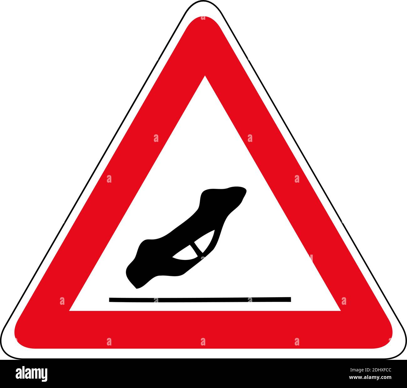 Traffic accident road sign. Other danger traffic sign. Illustration of ...