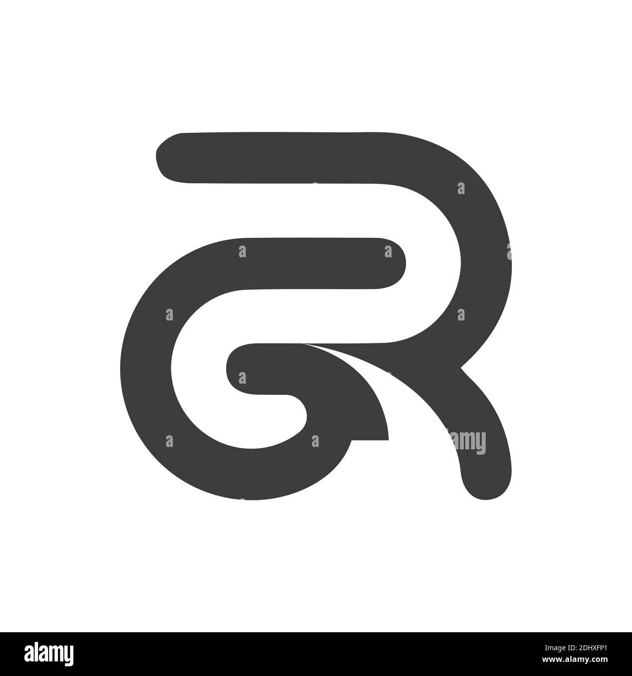 initial gr letter logo with creative modern business typography vector ...