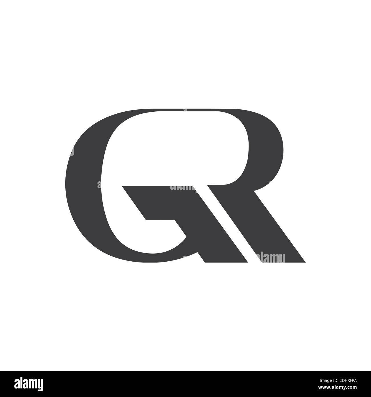 initial gr letter logo with creative modern business typography vector ...