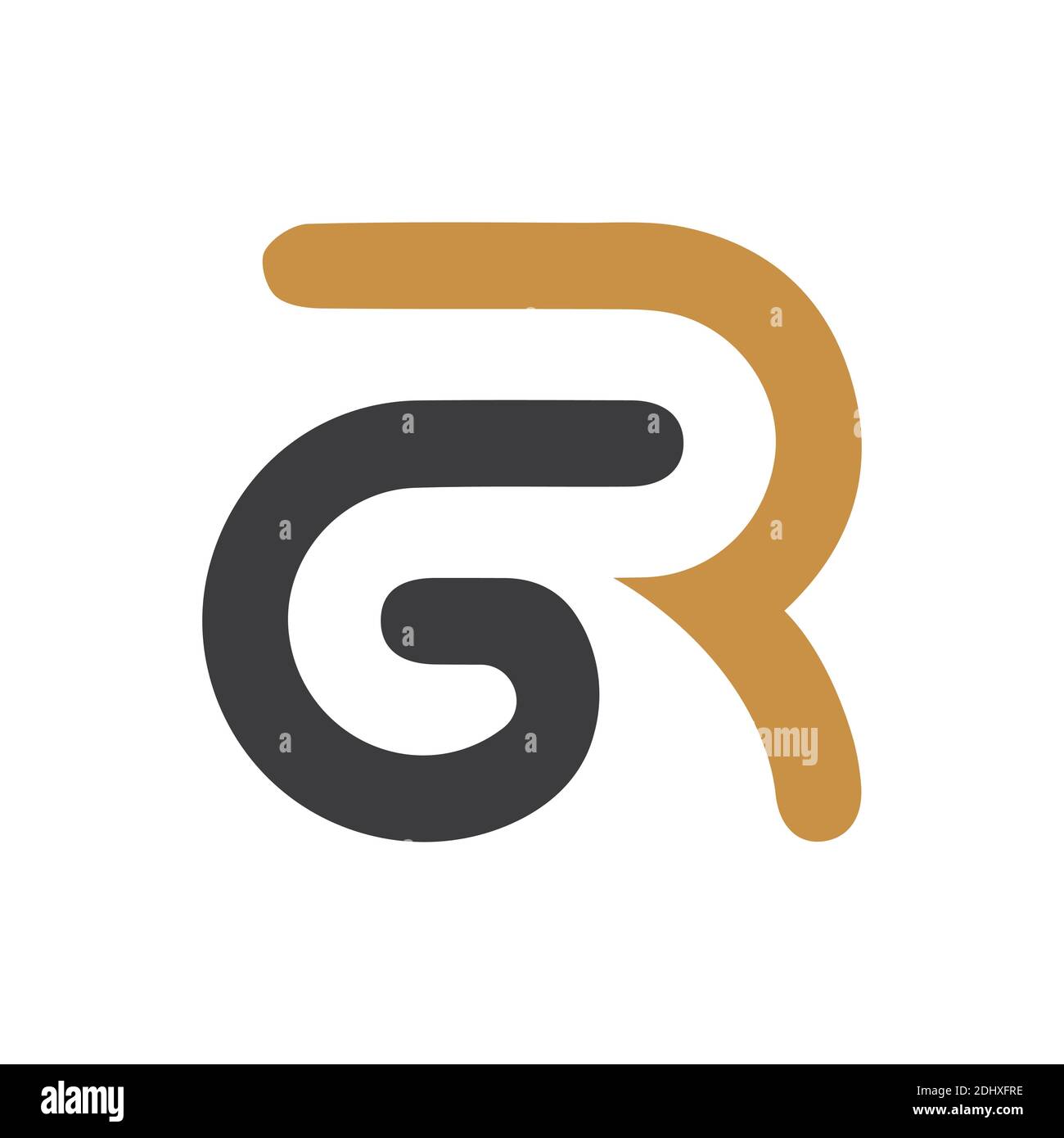 initial gr letter logo with creative modern business typography vector ...