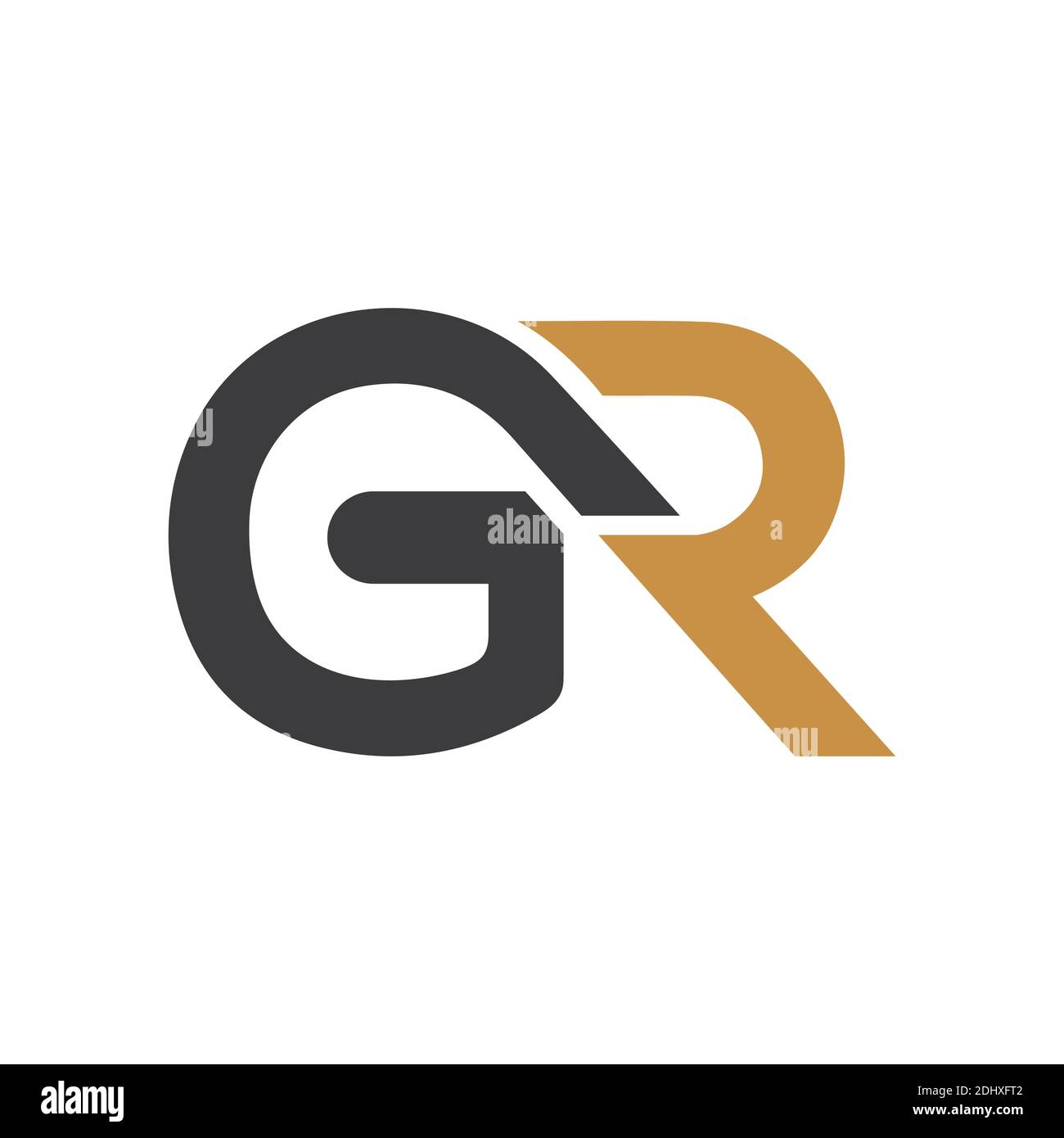 initial gr letter logo with creative modern business typography vector ...