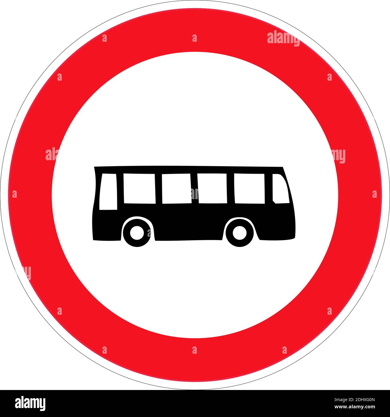Road sign no bus entry. Vector illustration Stock Vector Image & Art ...