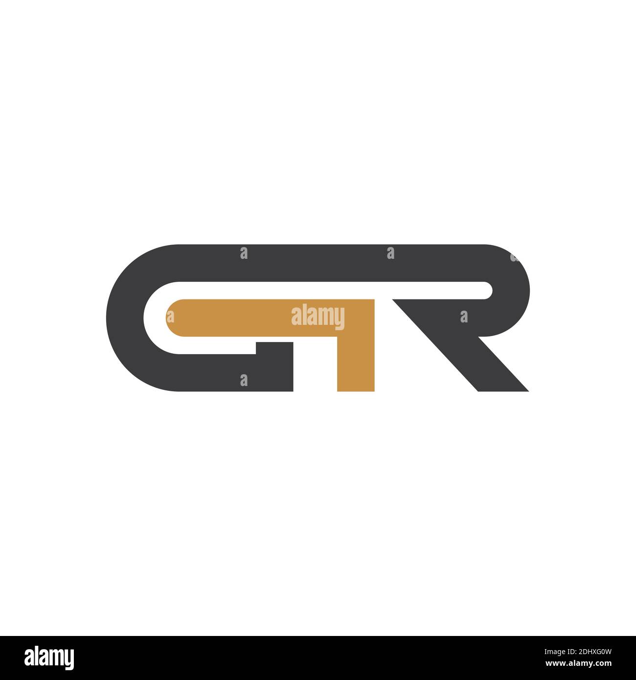 initial gr letter logo with creative modern business typography vector ...