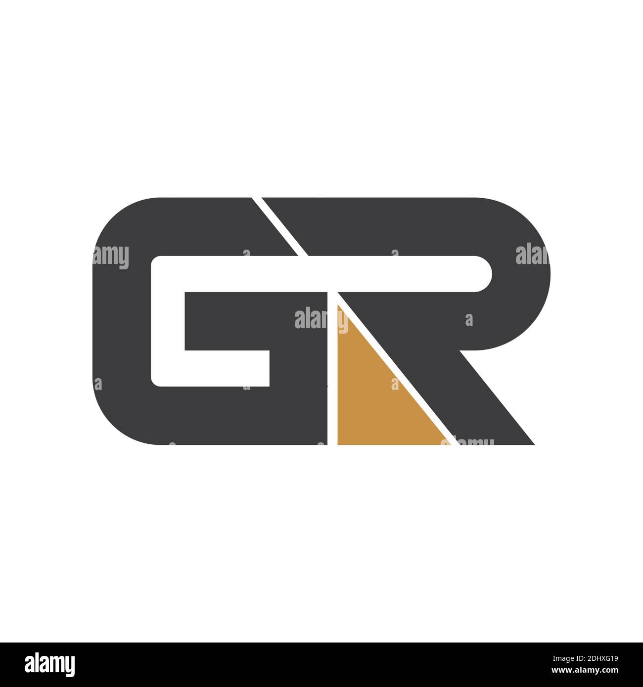initial gr letter logo with creative modern business typography vector ...