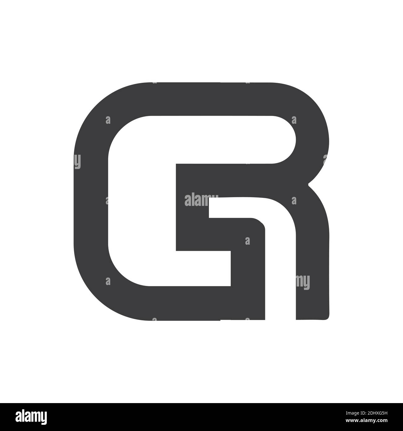 initial gr letter logo with creative modern business typography vector ...