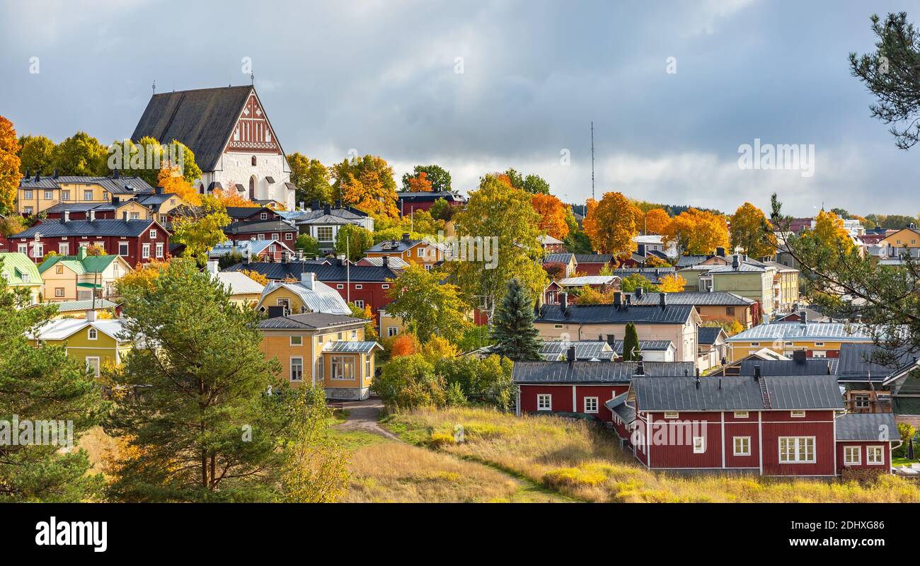 Old town of Porvoo in Finland Stock Photo - Alamy