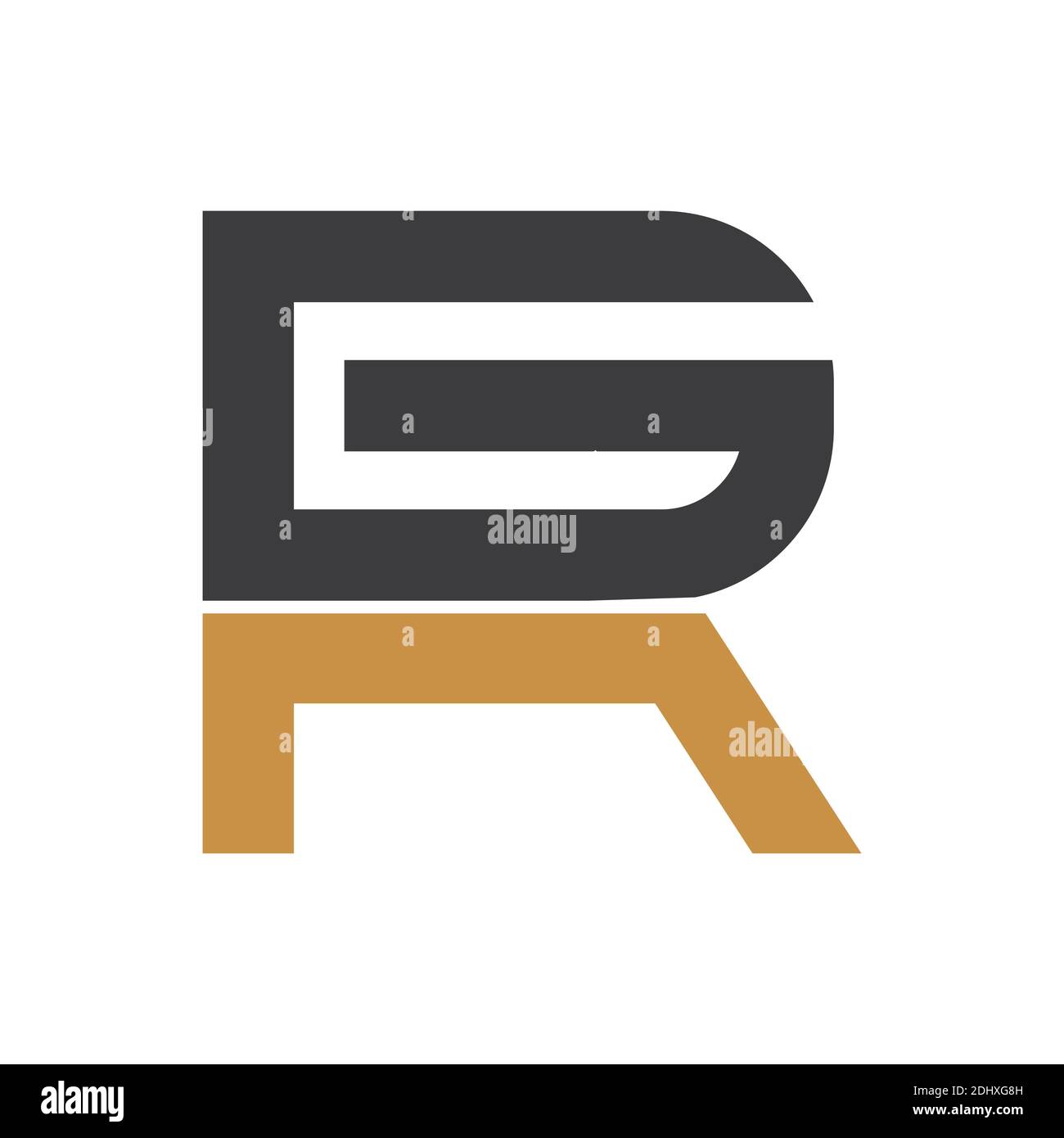 initial gr letter logo with creative modern business typography vector ...