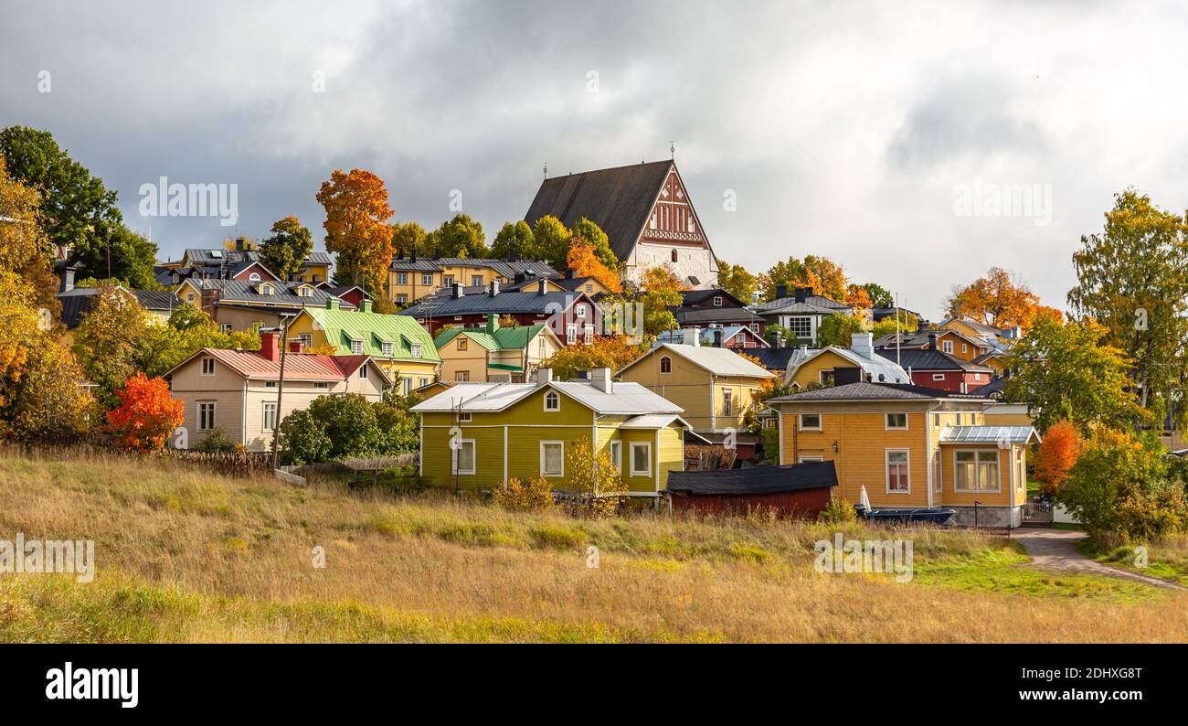 Old town of Porvoo in Finland Stock Photo - Alamy