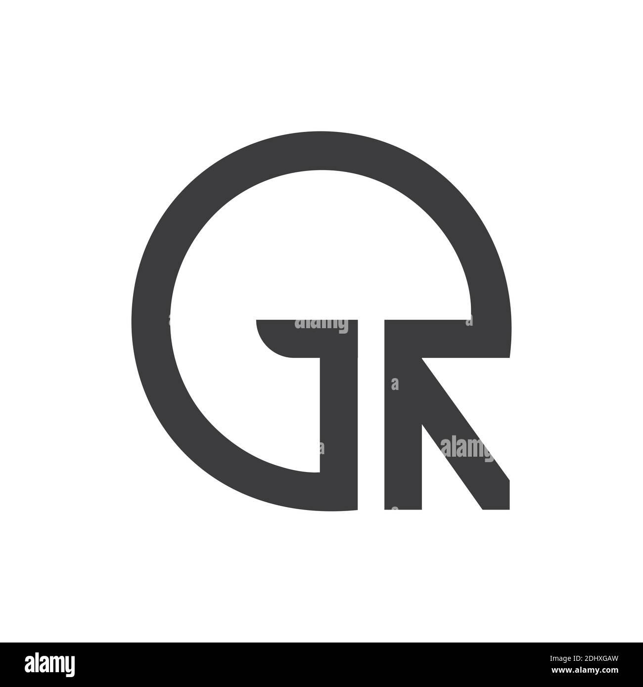 initial gr letter logo with creative modern business typography vector ...