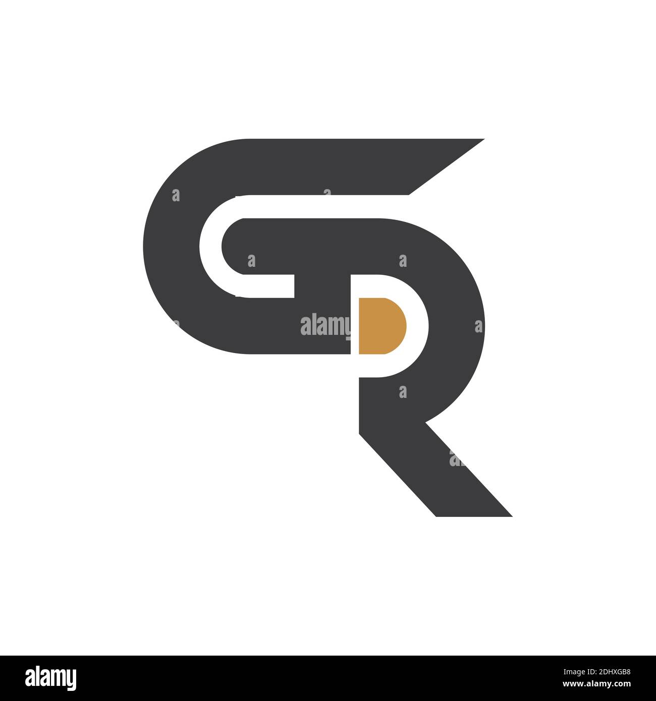 initial gr letter logo with creative modern business typography vector ...