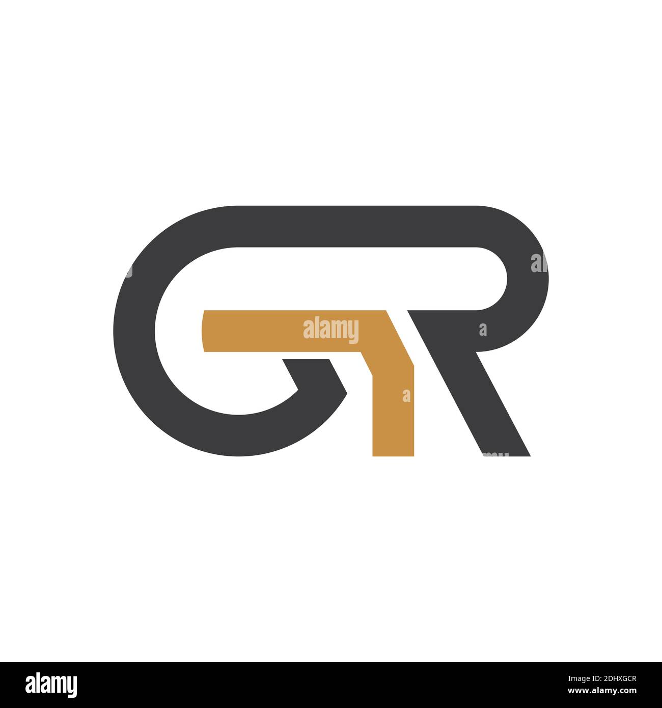 initial gr letter logo with creative modern business typography vector ...