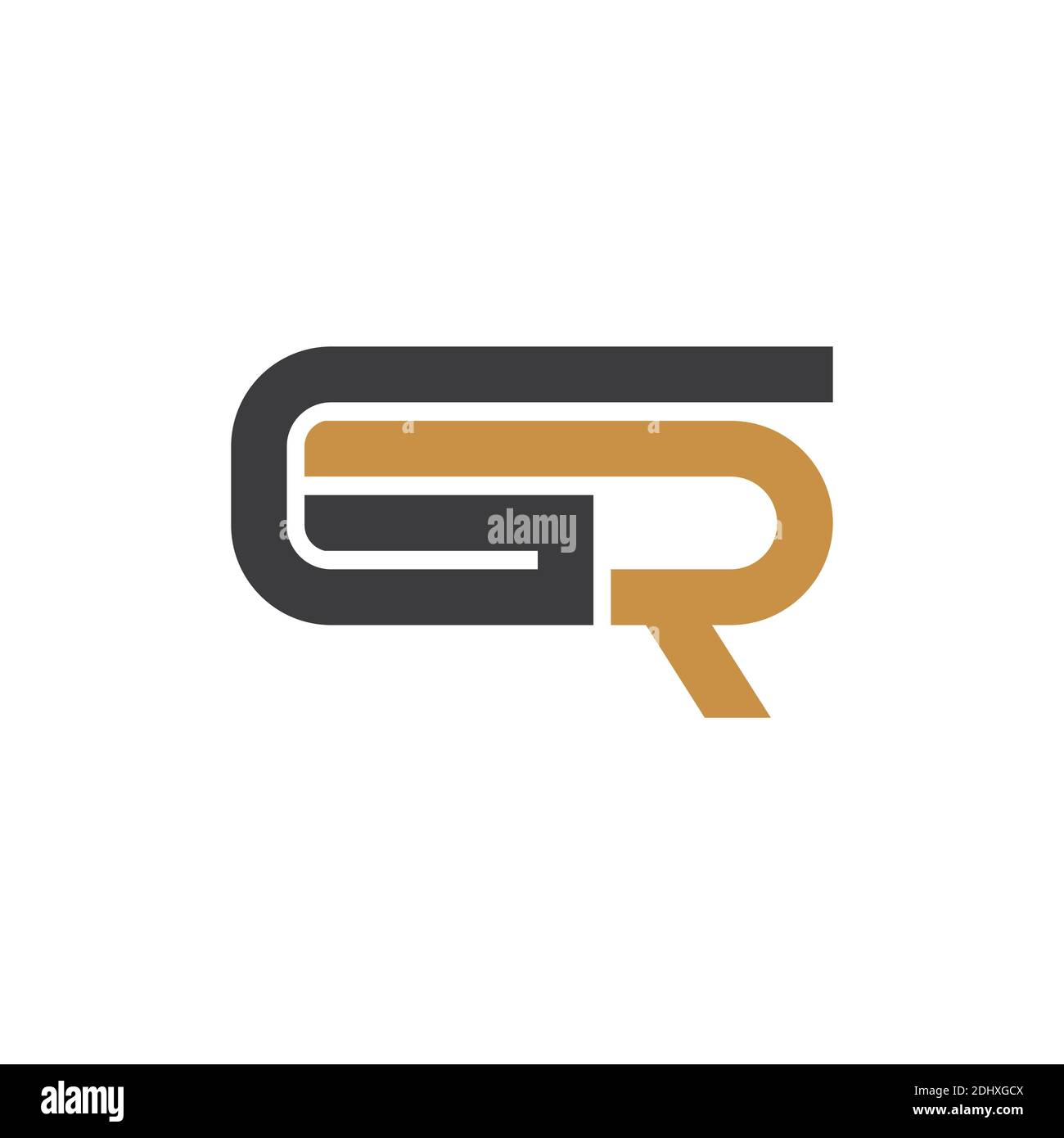 initial gr letter logo with creative modern business typography vector ...