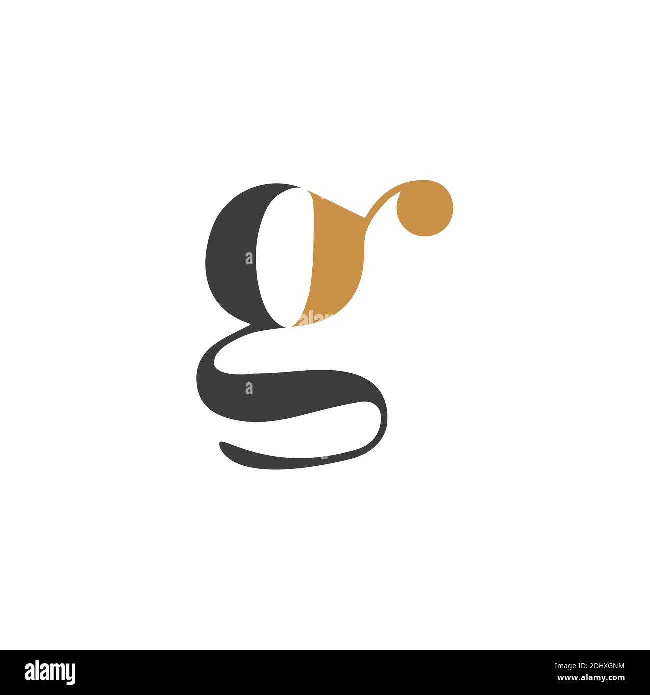 initial gr letter logo with creative modern business typography vector ...