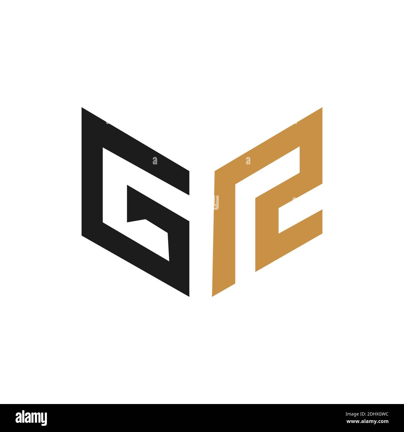 initial gr letter logo with creative modern business typography vector ...