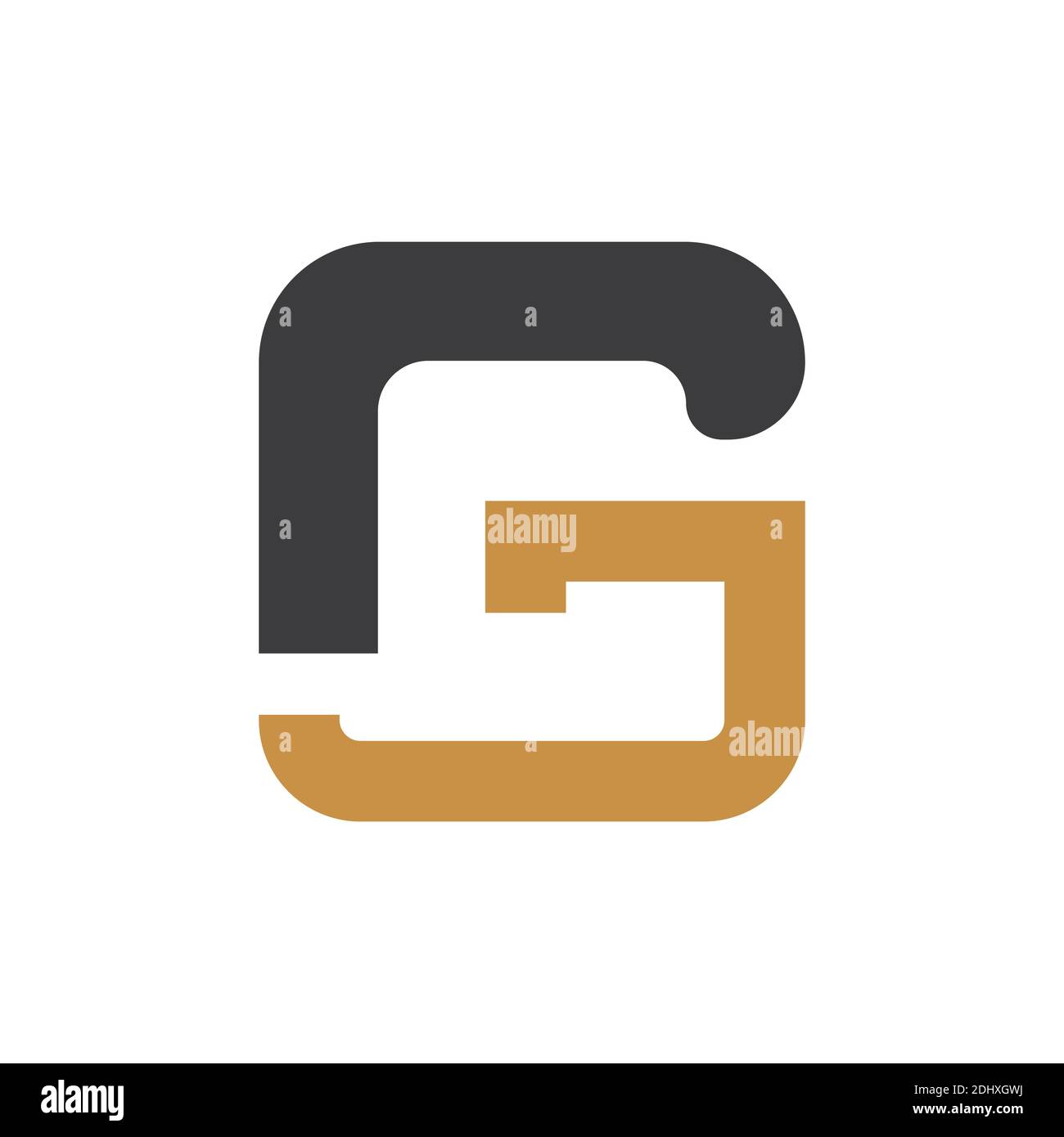 initial gr letter logo with creative modern business typography vector ...