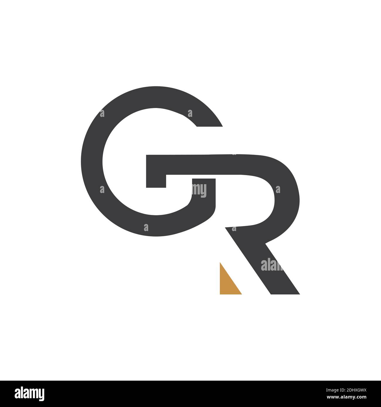 initial gr letter logo with creative modern business typography vector ...