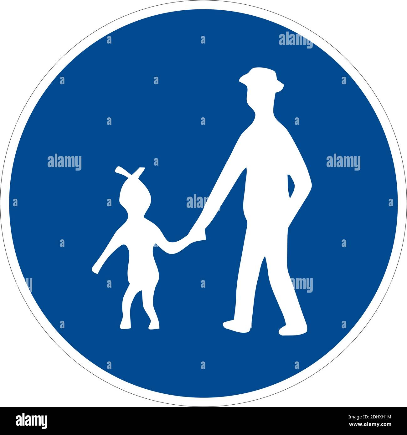 Command road sign. Pedestrian path, footpath, road sign, vector icon ...