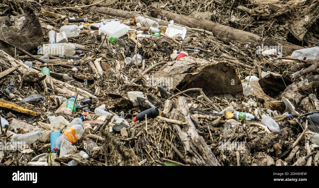 A mess of muddy trash, left by the receding flood surge after Hurricane ...
