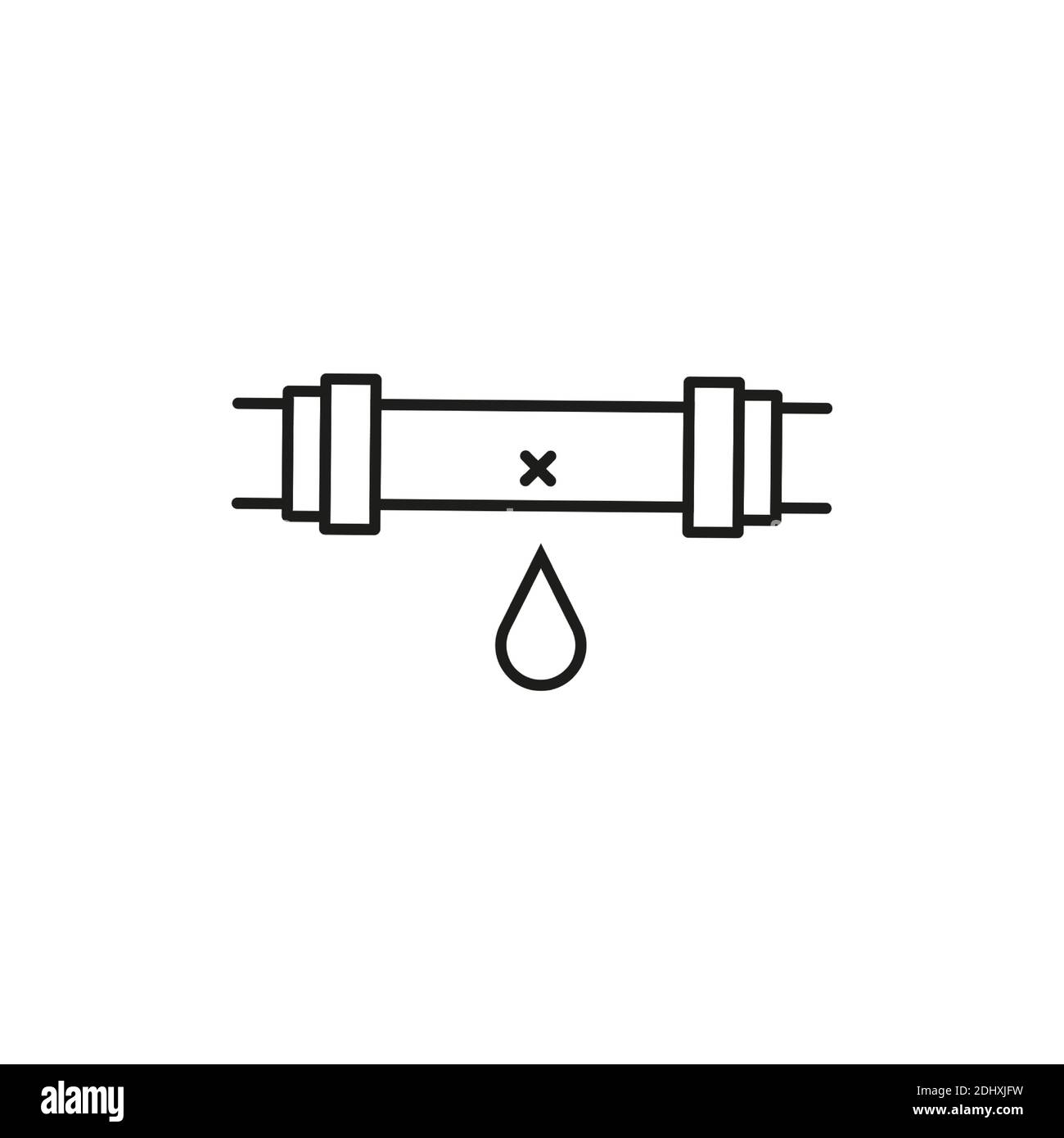 leaking pipe icon element of plumbing icon for mobile concept and web ...