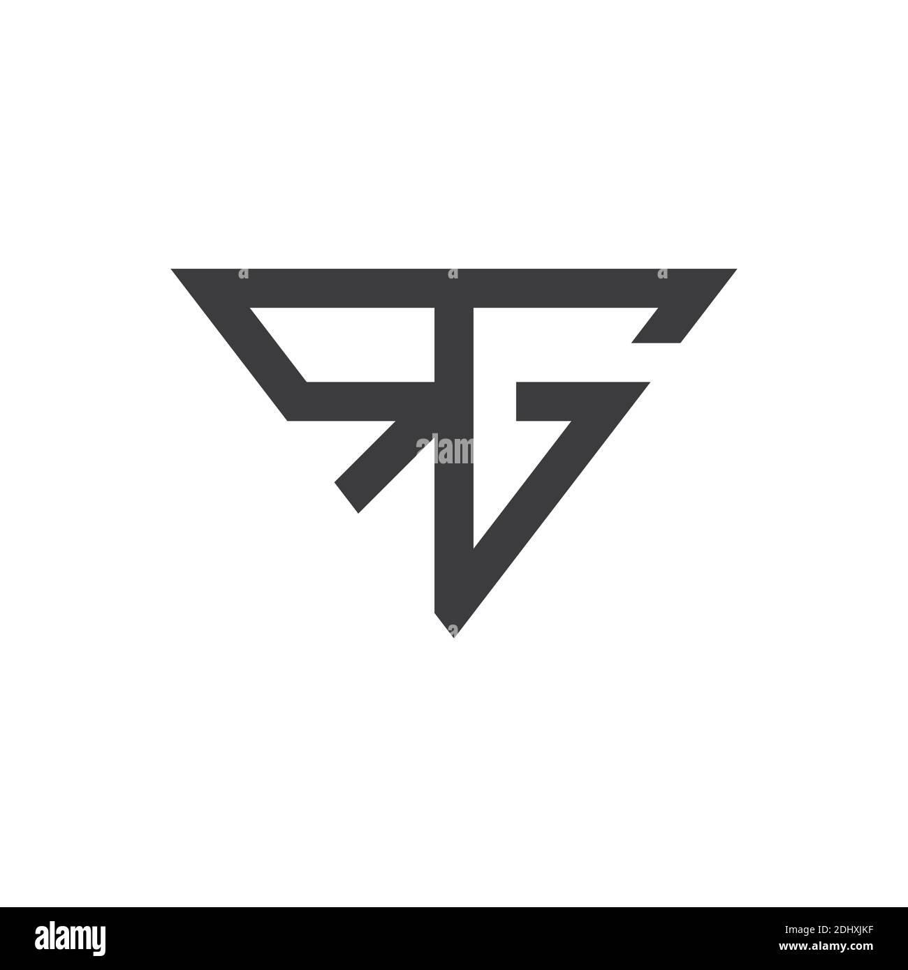 initial gr letter logo with creative modern business typography vector ...