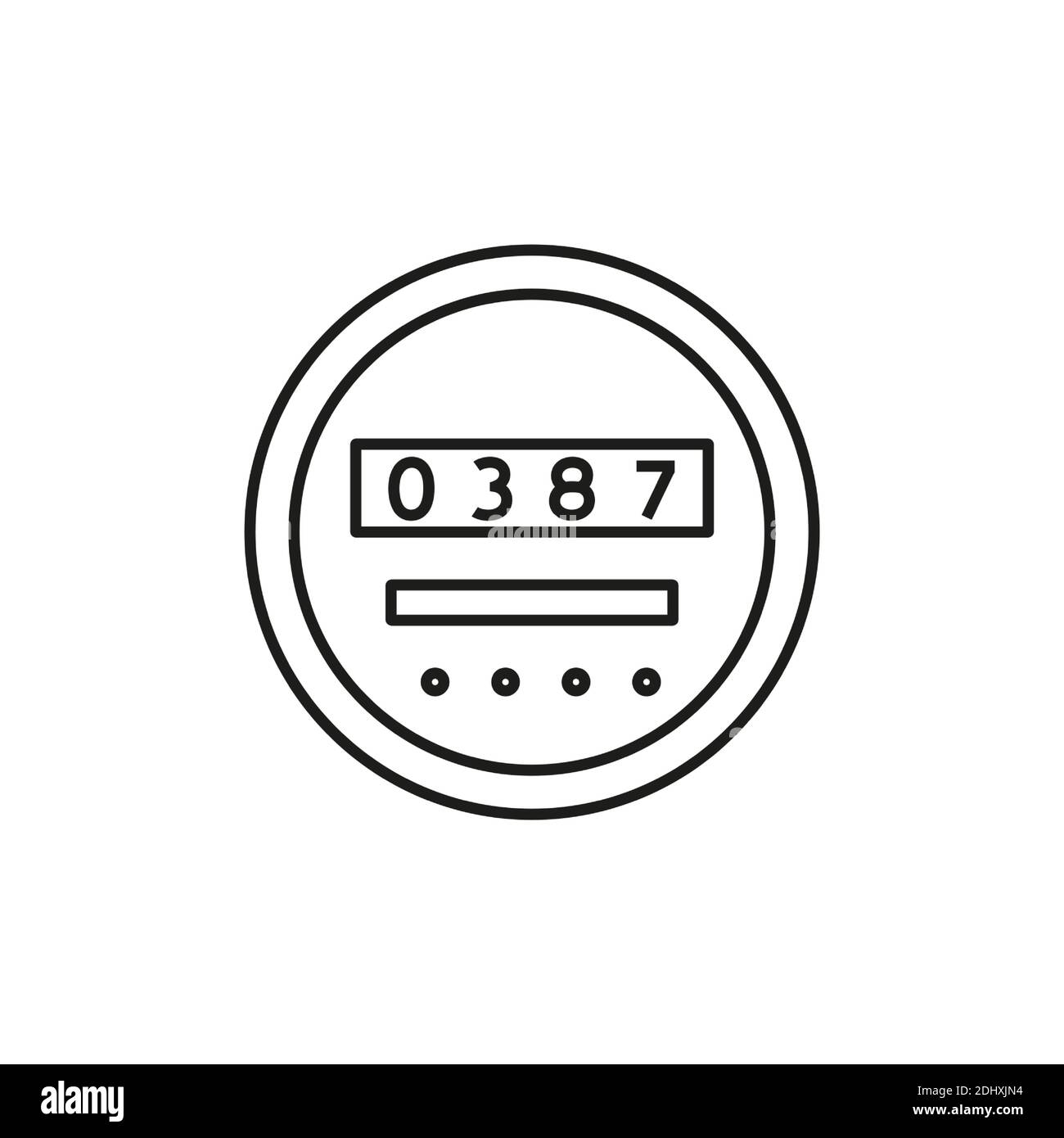 water meter icon element of plumbing icon for mobile concept and web ...