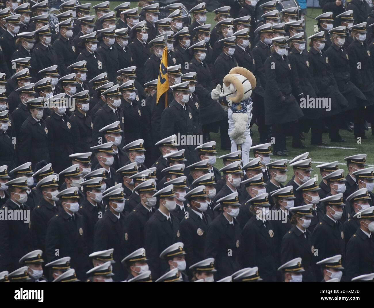 West Point, USA. 12th December, 2020. Bill the Goat, mascot of the ...