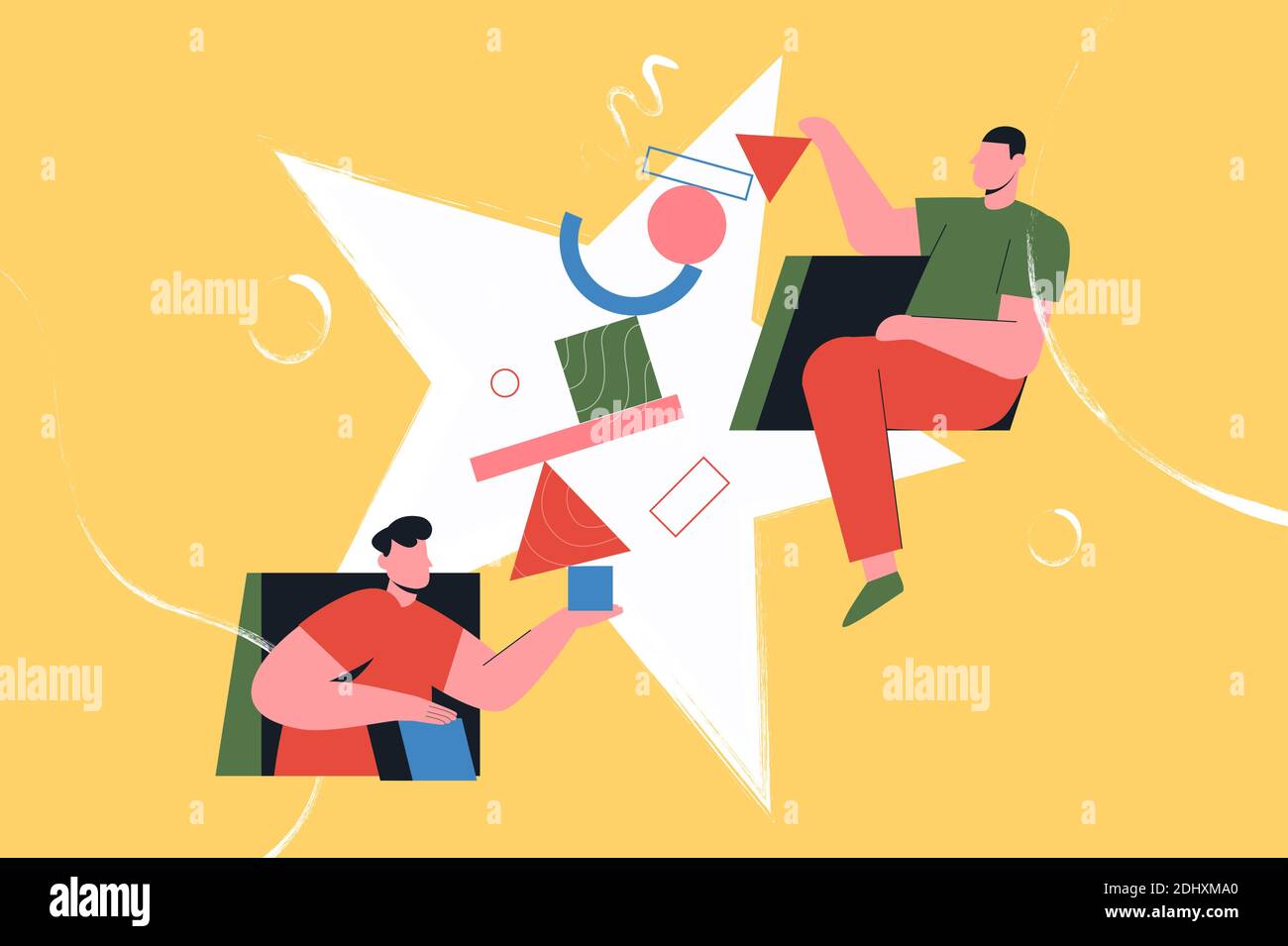 Team building people holding Stock Vector Images - Alamy