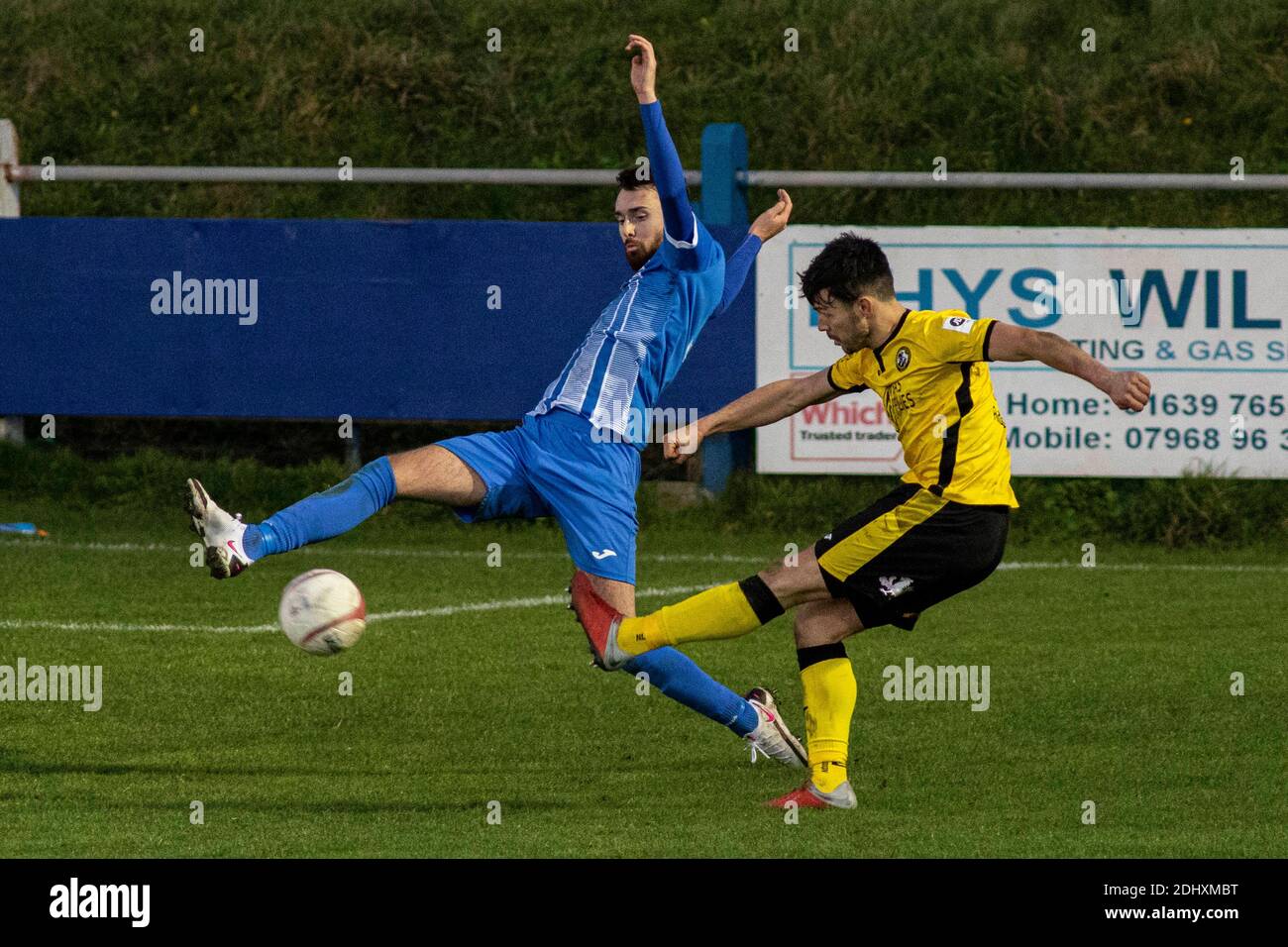 Port Talbot, Wales, UK. 12th Dec, 2020. Josh Bull of Cambrian & Clydach ...