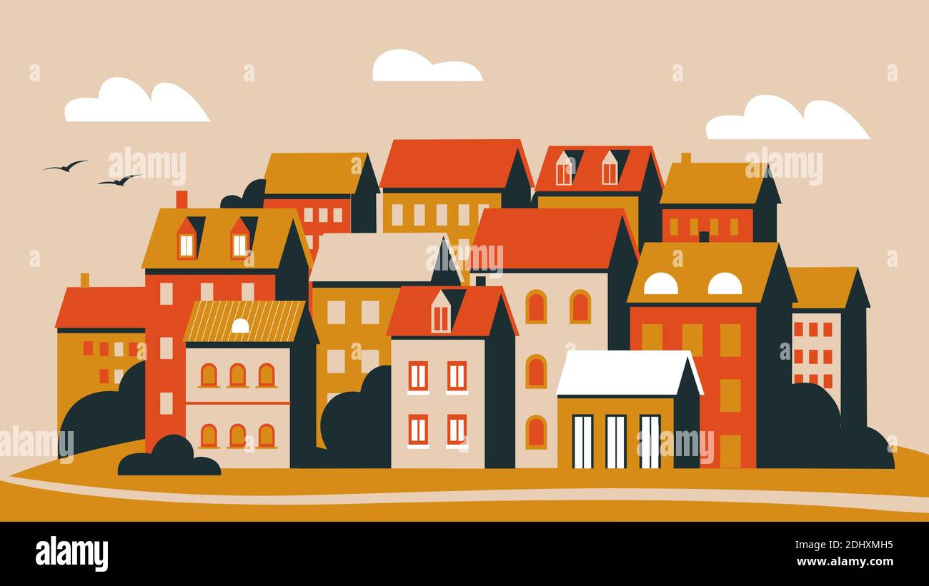 Night city glow cartoon Stock Vector Images - Alamy