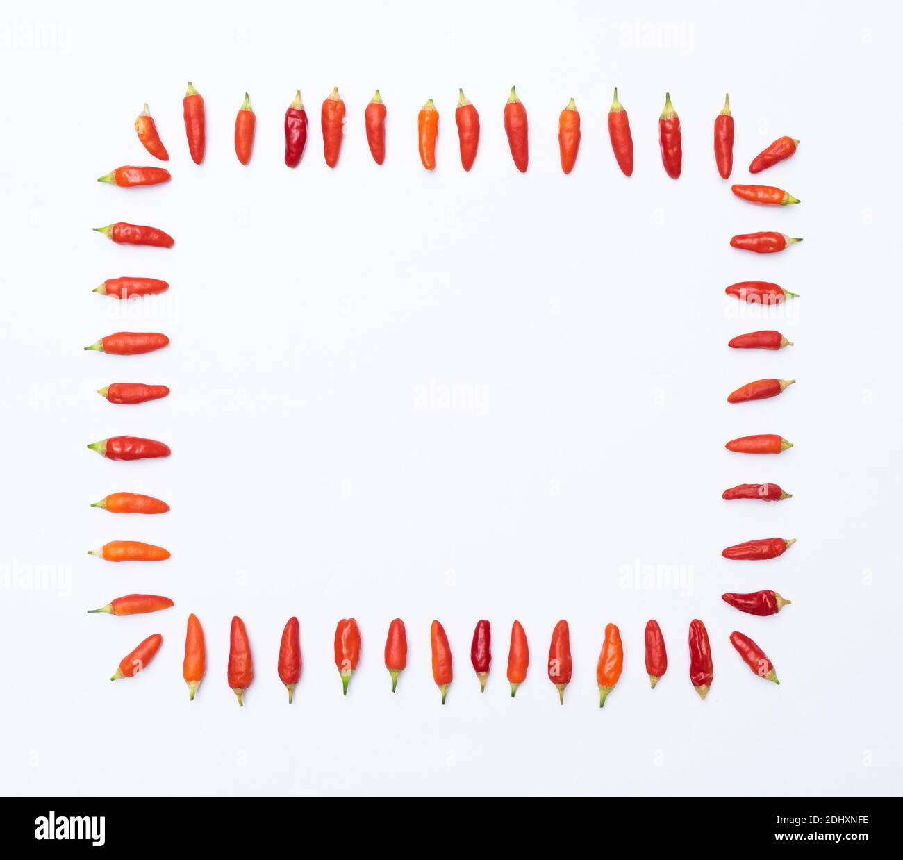 Square rectangle frame from hot chili peppers Stock Photo - Alamy